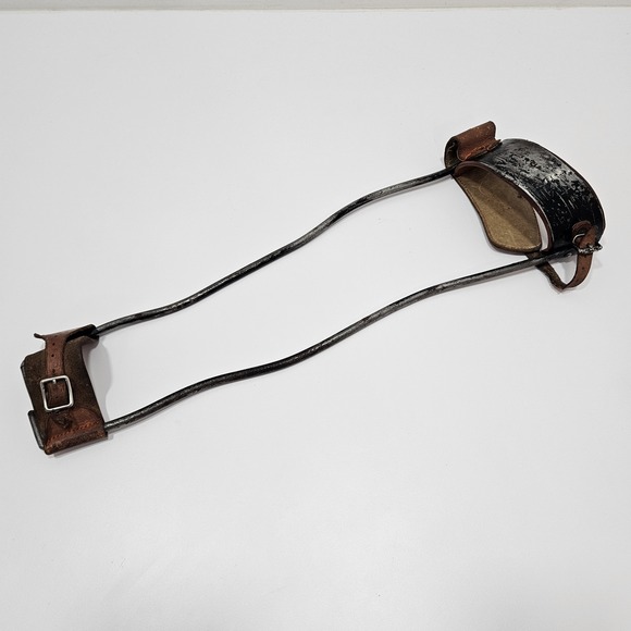 Other | Vintage Antique Kids Leg Brace Leather And Metal Polio Hand ...